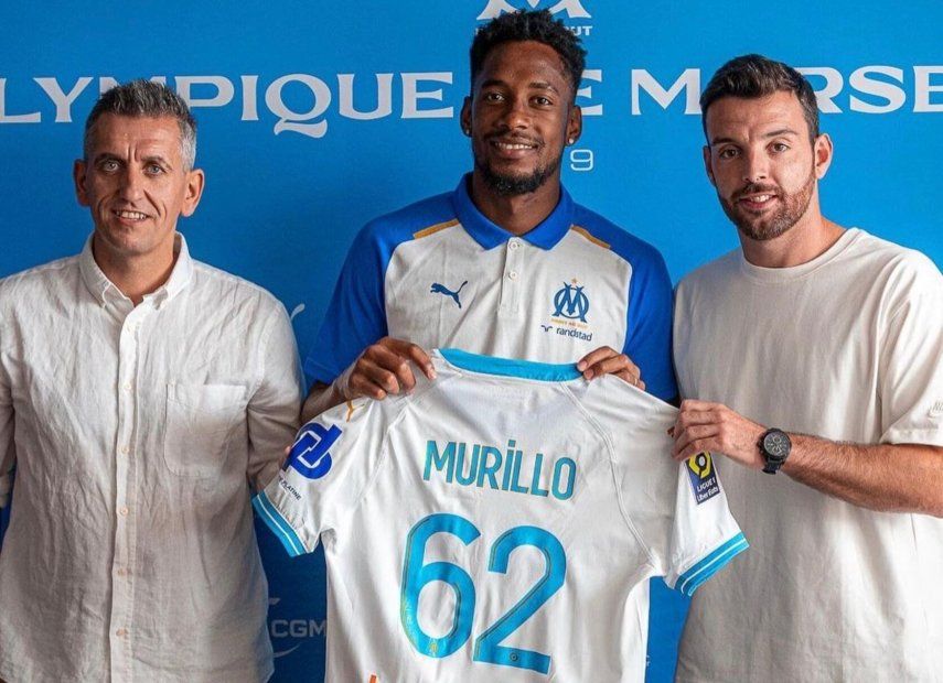 Michael Amir Murillo ya posa con el dorsal 62 del Olympique de Marsella