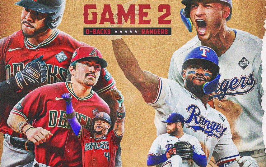 MLB: Lineups de Diamonbacks y Rangers para juego 2 de World Series