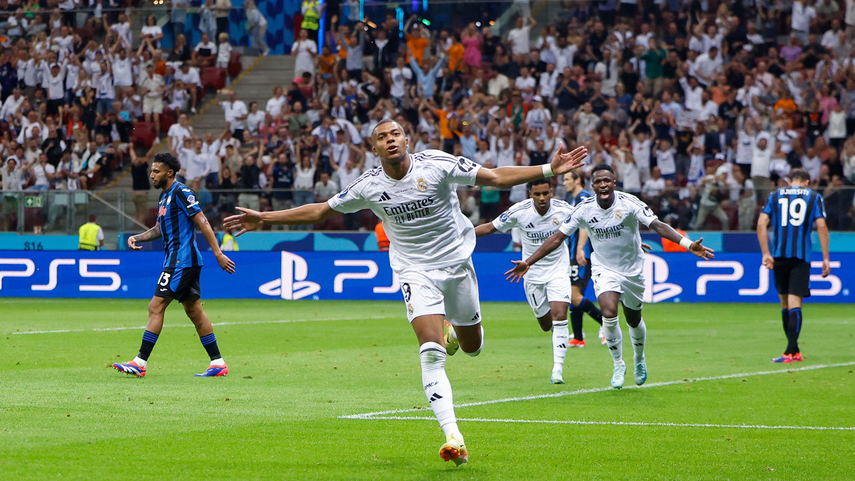 Kylian Mbappé se estrenó como goleador del Real Madrid