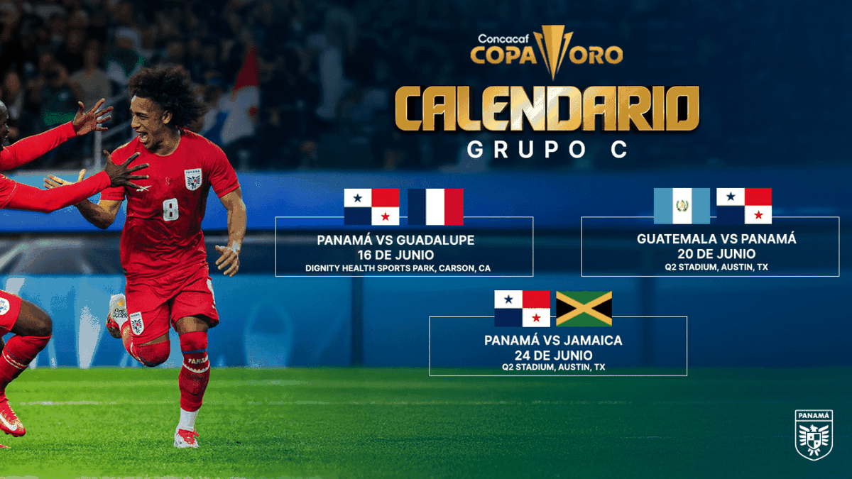 Calendario de Panamá en la Copa Oro 2025