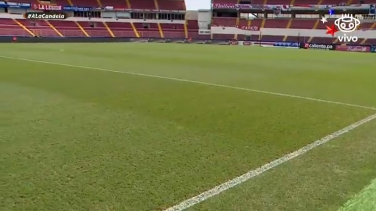 Así luce la grama del Rommel Fernández para el partido Panamá - El Salvador