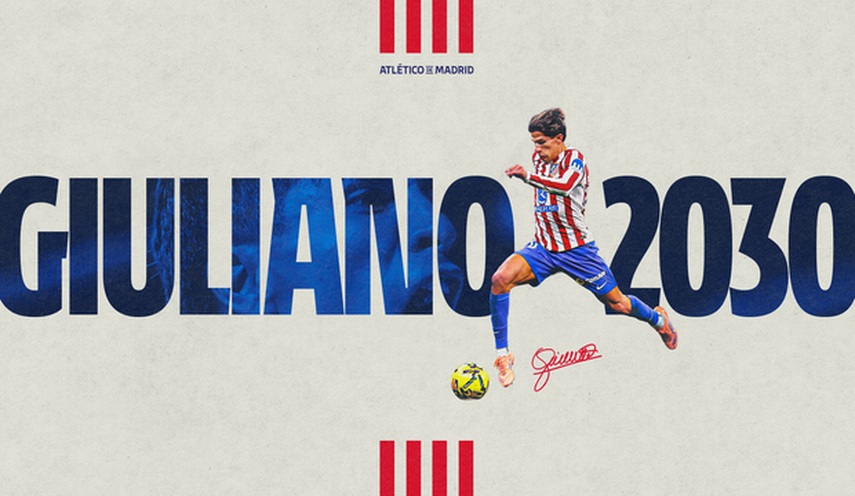 El Atlético extendió el contrato de Giuliano Simeone hasta 2030