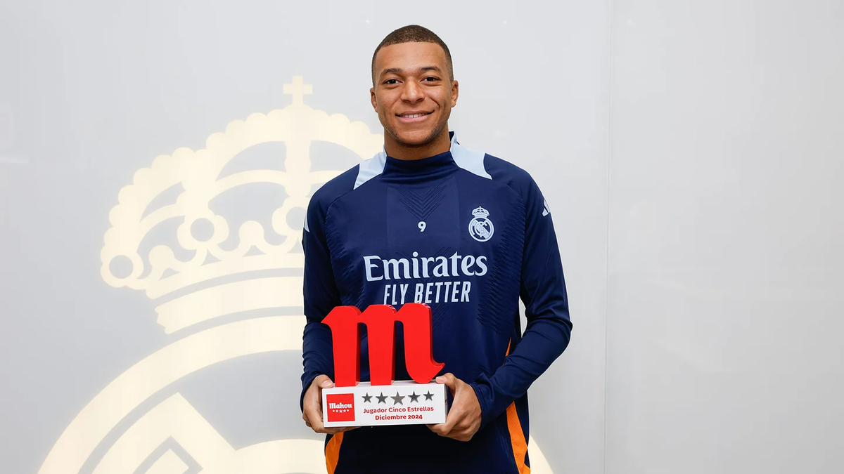 Kylian Mbappé, elegido Jugador Cinco Estrellas Mahou de diciembre