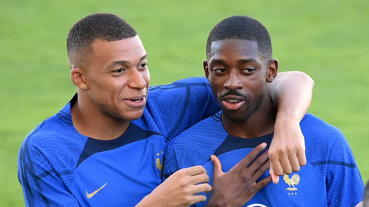 Kylian Mbappé le da la bienvenida a Ousmane Dembélé al PSG