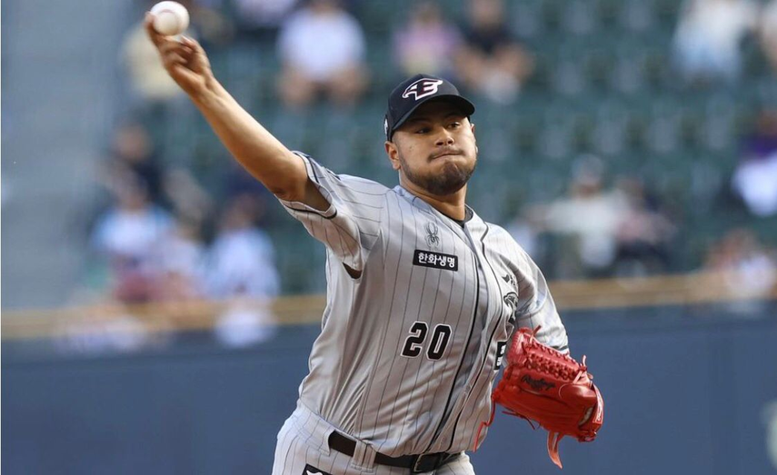 Jaime Barría logró su primera victoria en la KBO League de Corea