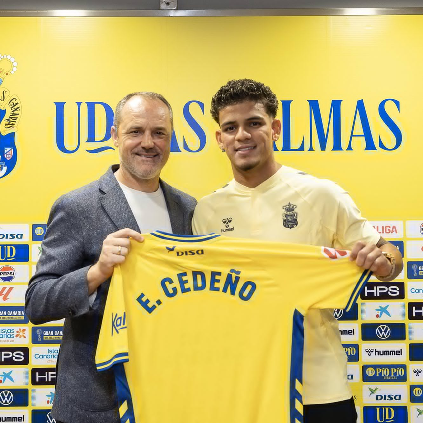 Edward Cedeño fue presentado con UD Las Palmas