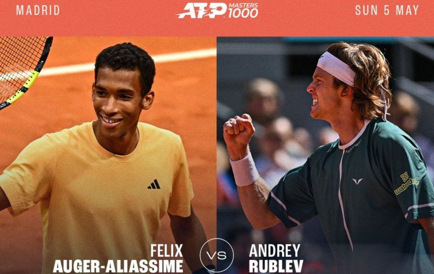 Andrey Rublev se medirá ante Félix Auger-Aliassime en la final del Masters 1000 de Madrid
