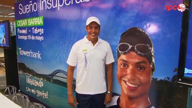 El nuevo desafío de César Barría, nadar de Panamá a Taboga