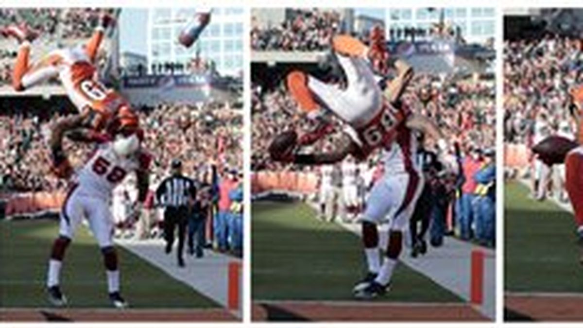 Bengals: Hasta Jerome Simpson se sorprendió con su voltereta